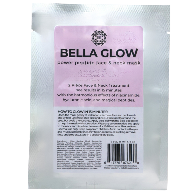 Bella Reina Power Peptide Niaciniamide Glow Face & Neck Mask | Spa ...